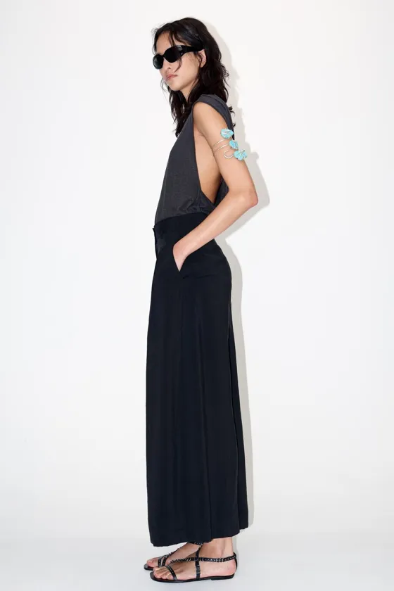 Zara Брюки с защипами — zw collection - Цвет черный - black | 7149/270